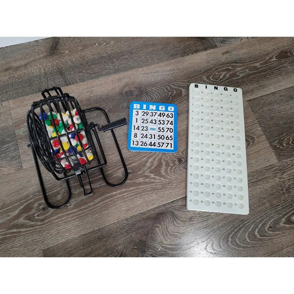 Games | Bingo Deluxe Bingo Game Set With 8 Wheel Cage 75 Balls Master ...